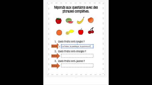 French Food La Nourriture Google Drive Activities Distance Learning