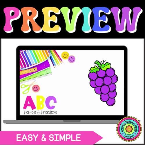Pause & Play ABC Practice – Food Theme | Beginning Sounds Video - Pre K-1