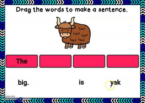 Make Sentences Boom Cards™ Distance Learning Language by Creating 4 ESL