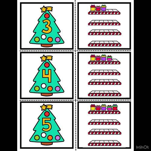 Holiday Christmas Presents Subitizing Cards | Number (0–20) for K-1