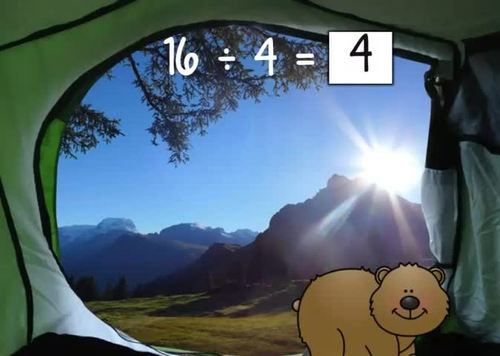 Division Fill In Fact BOOM 100 Cards Camping Scenes by Smart Teaching