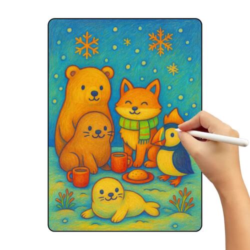 Arctic Animals Coloring Pages | Winter Cute Animal Coloring Book for Kids