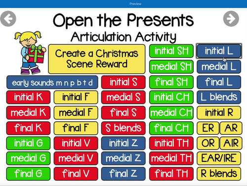 Open the Presents Christmas Boom Cards Speech Therapy Christmas ...