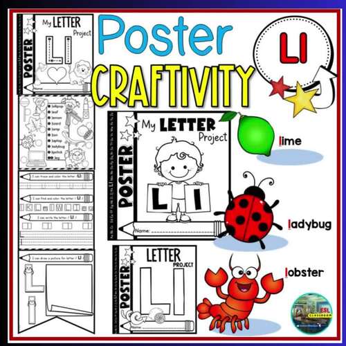 Letter Ll: Poster Craftivity | Alphabet Poster | Letter Recognition and ...