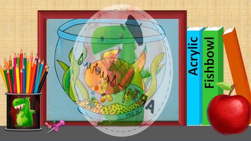 Acrylic Fishbowl (Reverse Painting, Movement, Texture, Line, Shape, Space)