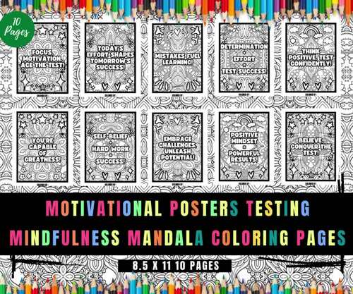 Motivational Posters Testing, Positive Affirmations & Mindset Growth Pages