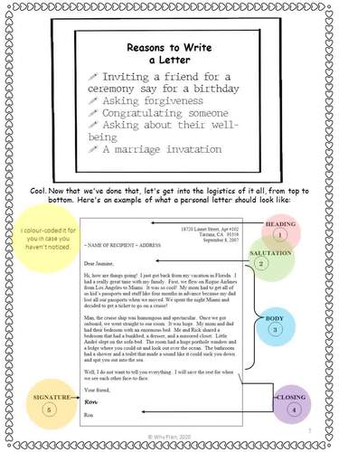 Middle School Language | How to Write A Friendly Letter + PPT | Updated