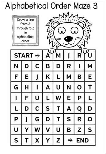 ABC Order Alphabet Sequencing Activities, Alphabetical Order Practice ...