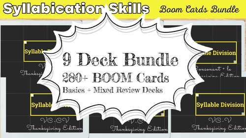 Thanksgiving OG Divide Syllables SOR BOOM Divide VCCV VCV VV CLE ...