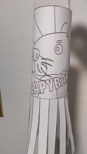 Capybara Crafts Windsock Mobile Rainforest Jungle Zoo Animals Craft ...