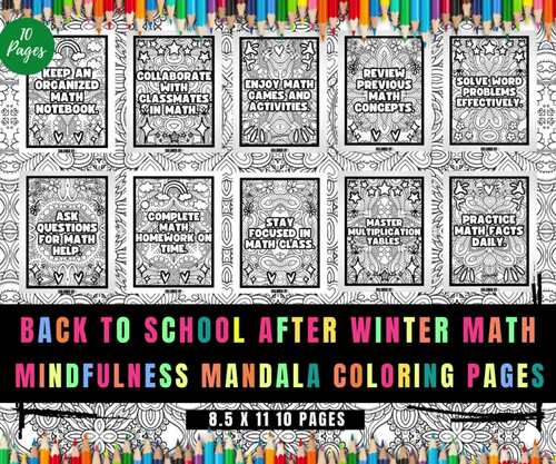 Back To School After Winter Break Math Themed Coloring Pages, Morning ...