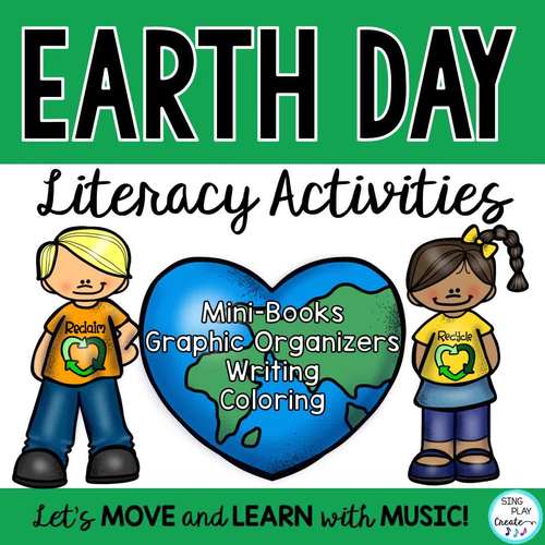 Earth Day Writing, Graphic Organizers, Coloring Pages, Mini-Books