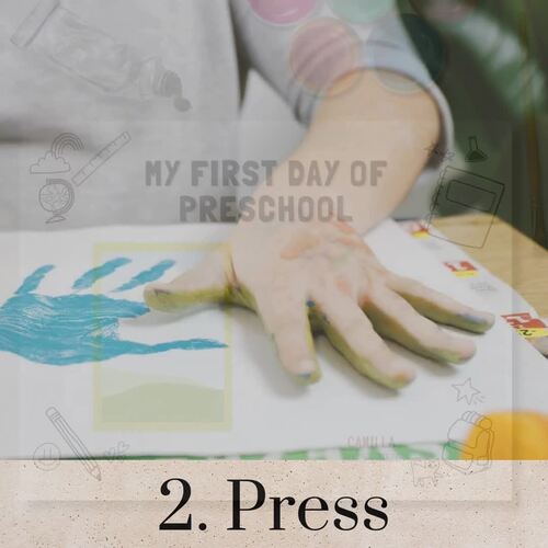 My First Day Handprint Craft Back to School Preschool Photo ...