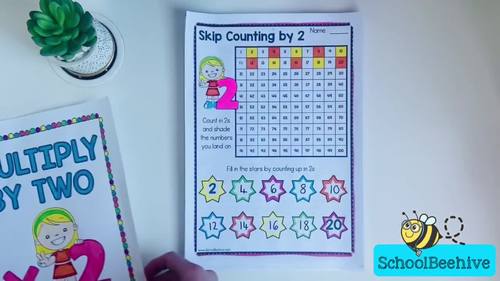 Multiply By 7 Worksheets Activity Busy Book - Times table by SchoolBeehive