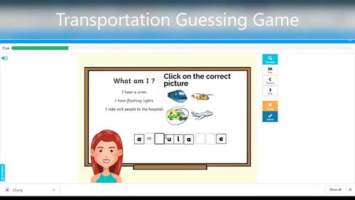 Transportation Guessing Game BOOM CARDS™ for Distance Learning | TPT