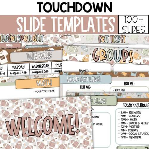 Football Fall Slides Templates / Google Slides Templates / Sports ...