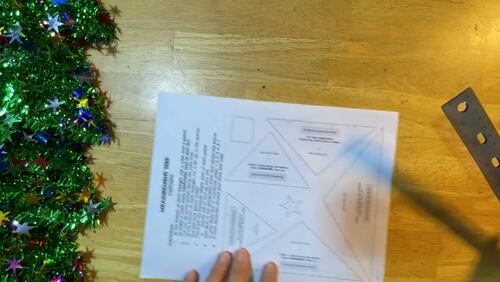 Measurement Holiday / Christmas / Xmas Tree for practice with a RULER