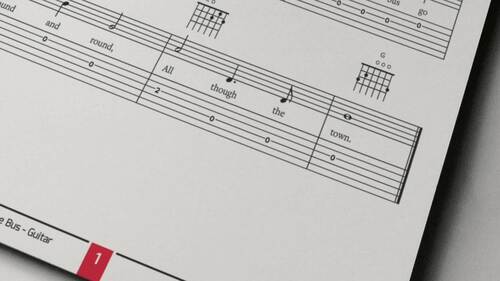 The Wheels on the Bus - American Folk Song | Easy Guitar | Sheet Music ...