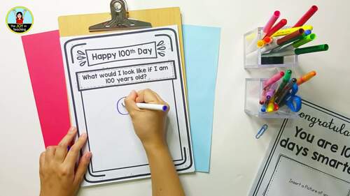 100 Days of School Activity for Kindergarten by The Joy in Teaching