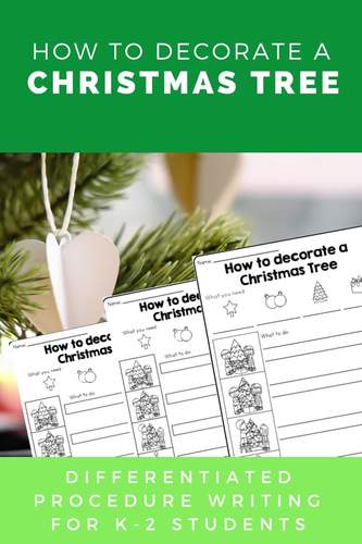 How to decorate a Christmas tree - Differentiated procedure writing ...