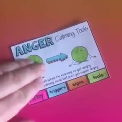 Anger Management - Mini Flipbook and Bookmarks | TPT