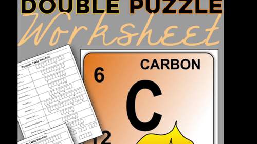 Periodic Table Double Puzzle Worksheet by Science from the South