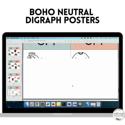 Boho Neutral Digraph Posters by Kelsi Marie | TPT