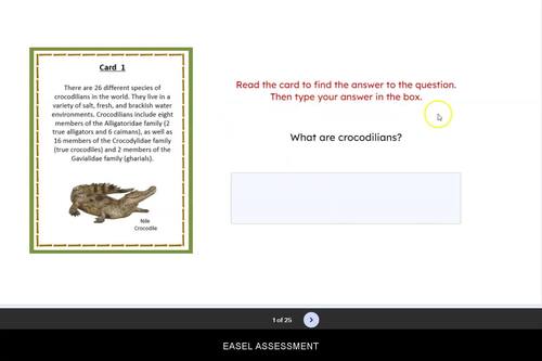 Reptiles Alligators and Crocodiles Scavenger Hunt with Easel Option