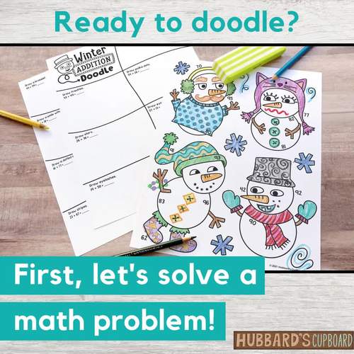 Winter Math - Up to 3-Digit Addition With & W/out Regrouping - Snowmen ...