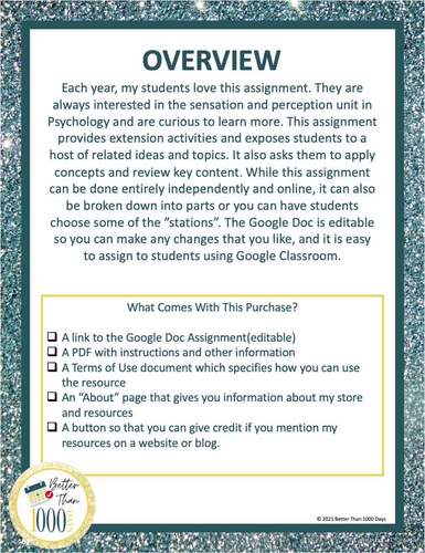 Psychology Sensation and Perception Virtual Stations by Better Than ...