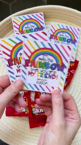 Begin of the Year School gift label Skittles | Canva Template, Skittle ...