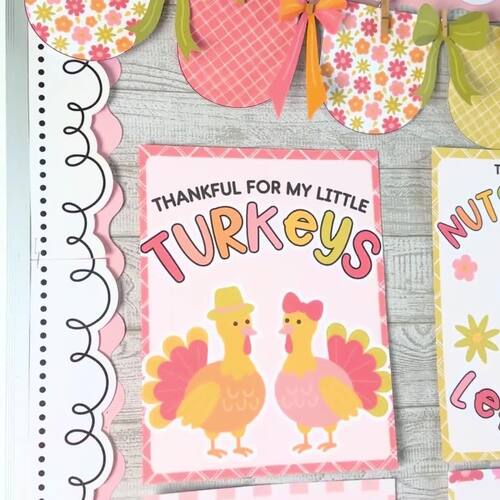 Thanksgiving Bulletin Board | Editable | Classroom Posters | November ...