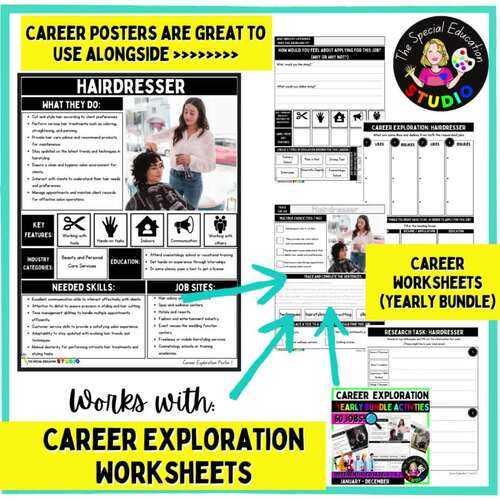 Career Exploration Bundle Vocational Job skill occupations readiness ...