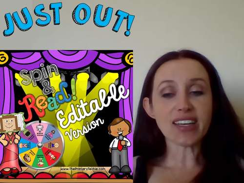 Spin & Read Sight Words - EDITABLE Version by The Primary Techie