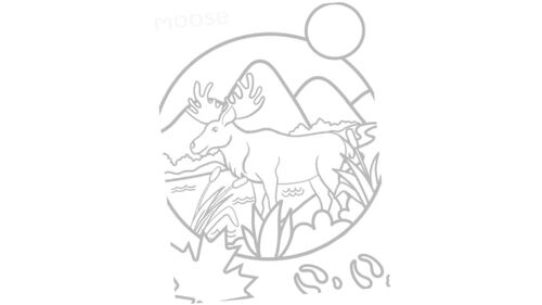 Canadian Moose Colouring Page by MUD&marbles | TPT