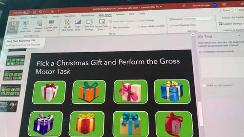 Christmas/Winter Gross Motor Game: Pick a Christmas Gift | TPT