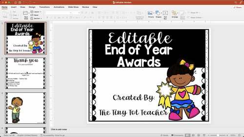 Editable Awards by The Tiny Tot Teacher | TPT