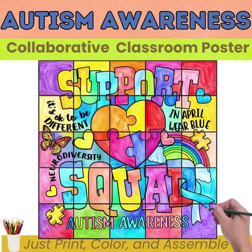 Autism Awareness Month Collaborative Poster | Neurodiversity Squad Activity