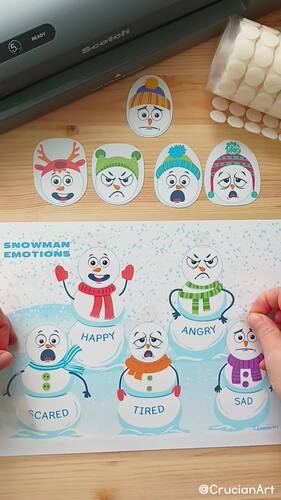 Snowman Emotions Matching Activity | Social-Emotional Learning for Kids