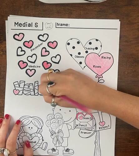 Articulation Coloring Sheets | Sounds and Consonant Blends | Valentine ...