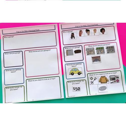 AAC Conversations | Plan a Shopping Trip Speech Therapy Activity