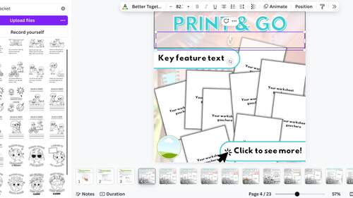TPT Product Cover and Thumbnail Canva Templates EDITABLE Mockups for ...