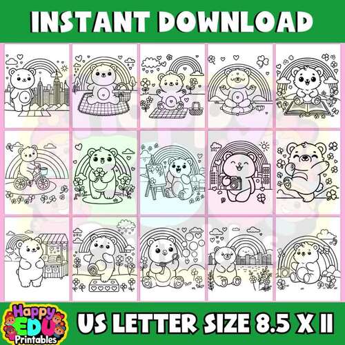 Bear Color Sheets St. Patrick’s Day Coloring Pages – Fun Paddy Day ...