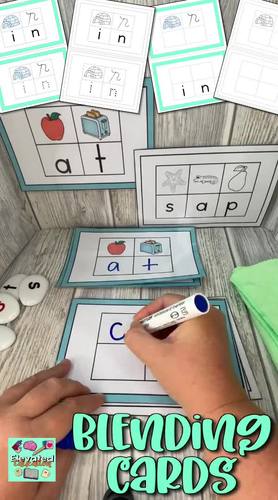Kindergarten literacy centers and morning work blending cards – SATPIN