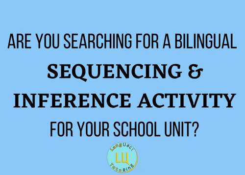 Sequencing Inferencing 3 Boom Cards™ bilingual audio animated set 3