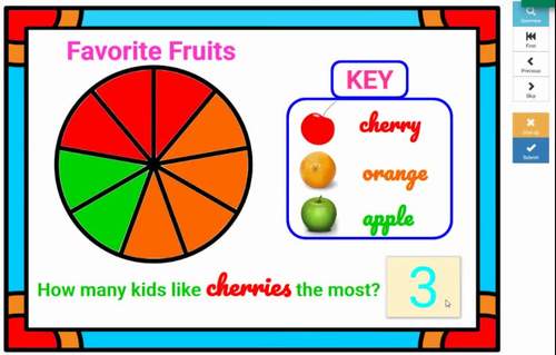 Pie Charts Boom Cards Digital Math Task Cards 1st Grade Math Digital ...