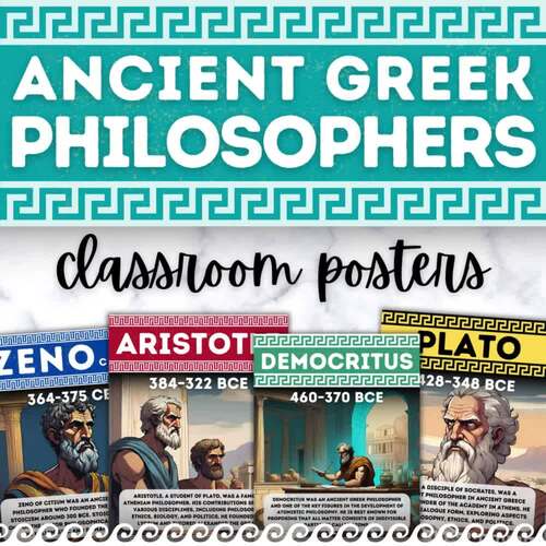 Greek Philosophers Posters | Socrates Plato Aristotle Ancient Greece Decor