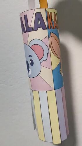 Koala & Kangaroo Crafts Windsock Mobile Hanging Animals Australia ...