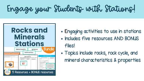 Rocks & Minerals Activities - Stations - Reading Passages- Middle ...