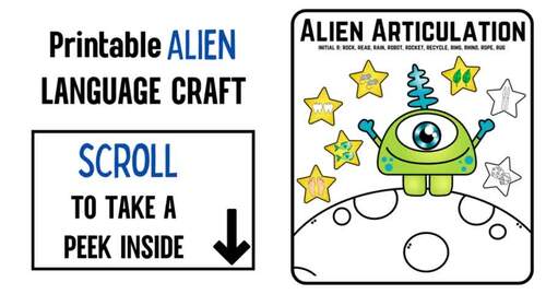 Alien Language Craft For Speech Therapy by Jennie's Speech Room | TPT